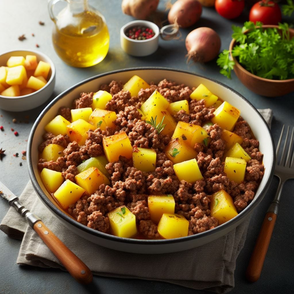 Comidas Con Papas Y Carne Molida Prueba Kebab De Carne Molida Lleno De