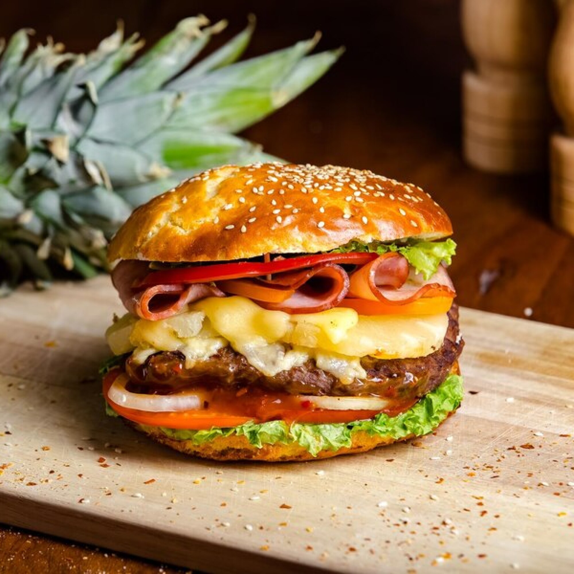 Hamburguesa Hawaiana Con Tocino Receta Superdeliciosa